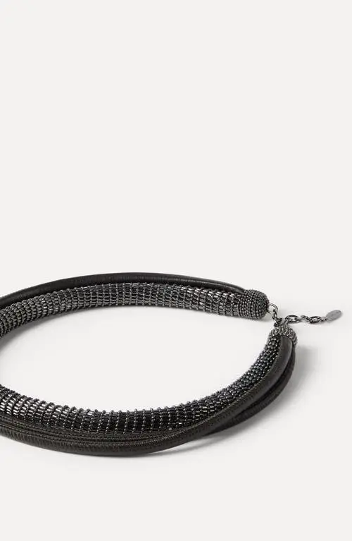 Brunello Cucinelli Leather Monili Necklace
