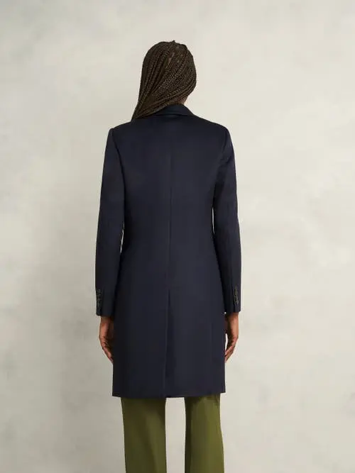 HOBBS LONDON Cavendish Wool Tailored Coat - Navy