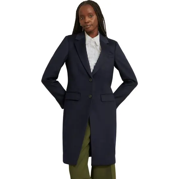 HOBBS LONDON Cavendish Wool Tailored Coat - Navy