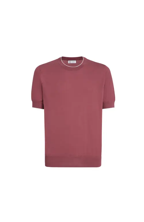 Brunello Cucinelli Cotton T-shirt - Coral