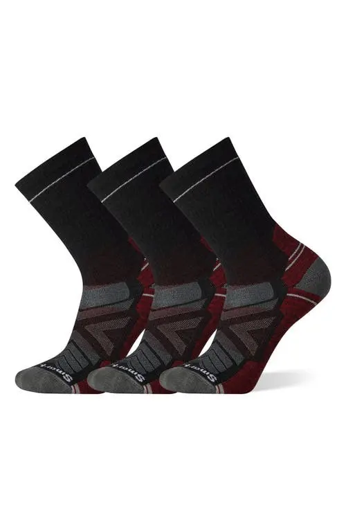 Smartwool 3-pack Hike Light Cushion Crew Socks - Hike Charcoal