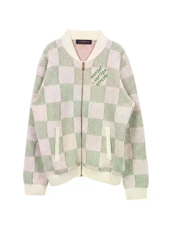 LOUIS VUITTON Jacquard Zip-up Bomber Jacket - Pink