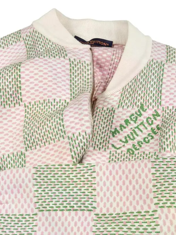 LOUIS VUITTON Jacquard Zip-up Bomber Jacket - Pink