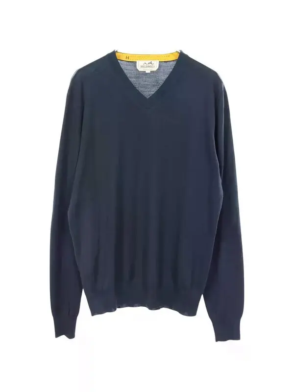 Hermès V-neck Long Sleeve Sweater