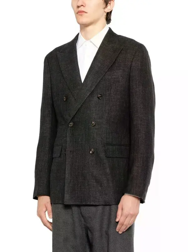Eleventy Double-breasted Blazer - Grey