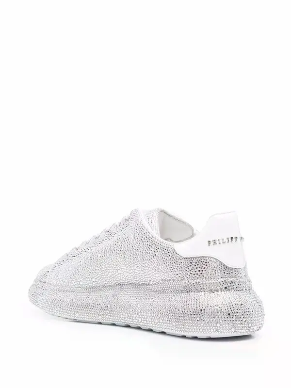 Philipp Plein Crystal-embellished Low Top Sneakers