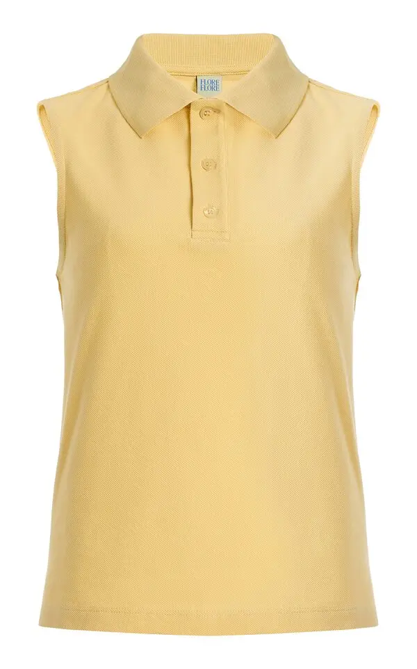 FLORE FLORE Lauren Cotton Polo Tank Top