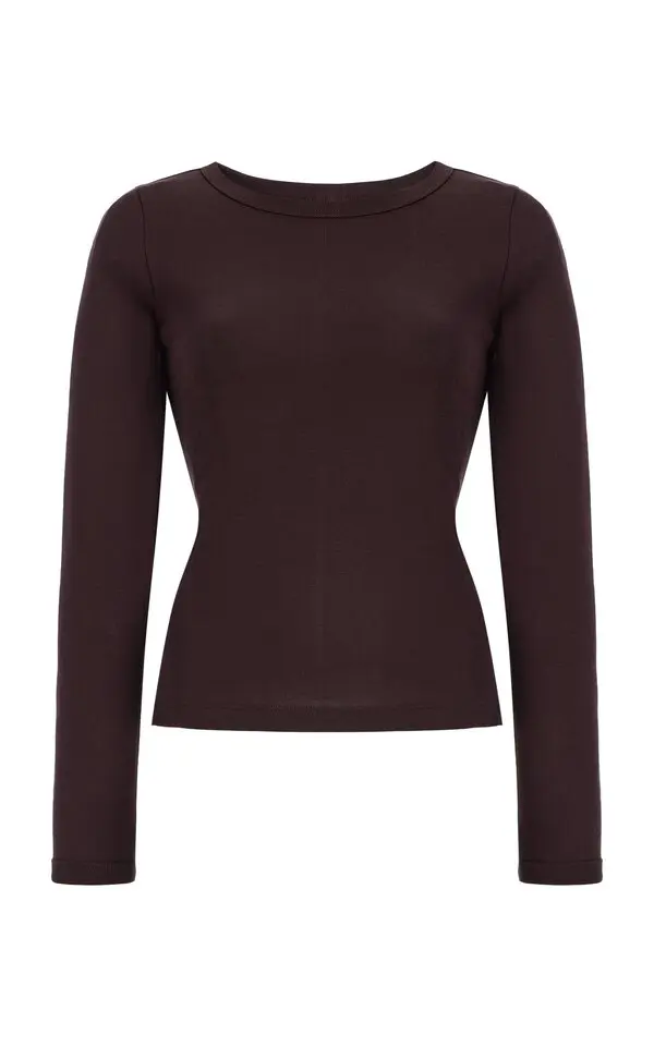 FLORE FLORE Max Cotton Long-sleeve T-shirt - Brown