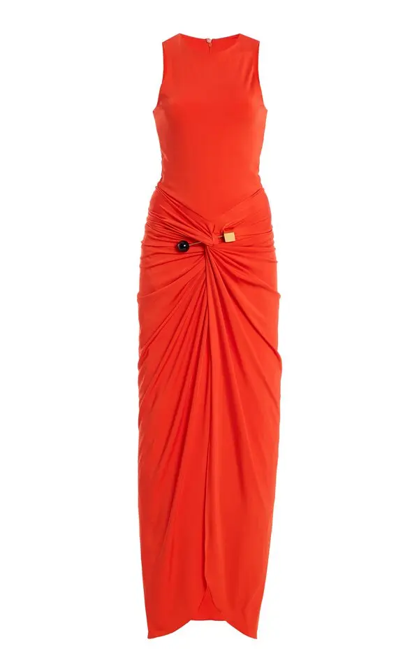 Silvia Tcherassi Leni Draped Maxi Dress
