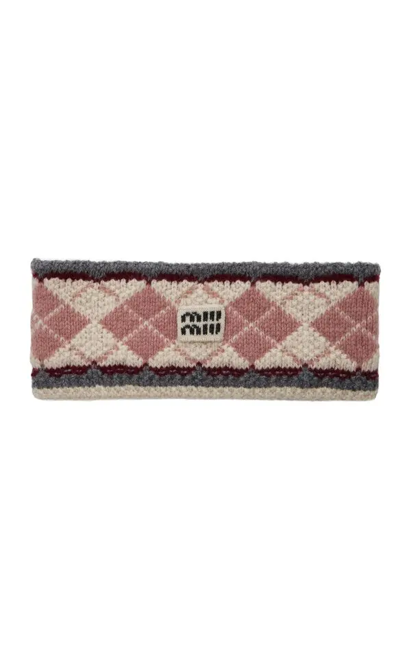 Miu Miu Cashmere And Wool Headband - Pink