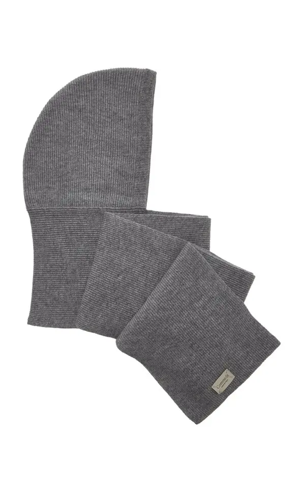 Comme Si The Cashmere Hooded Scarf - Grey