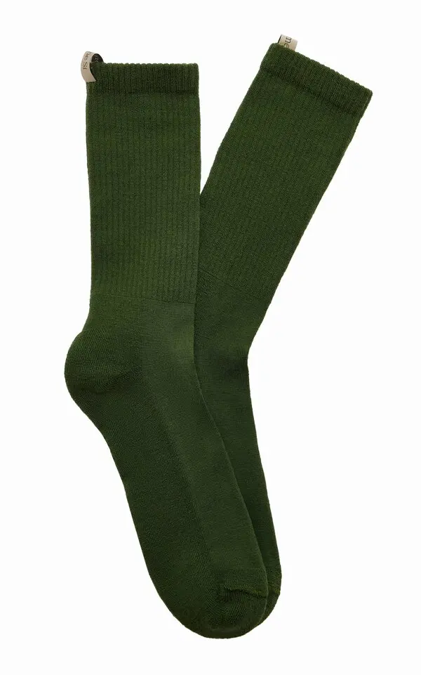 Comme Si Merino Wool Tube Socks - Olive
