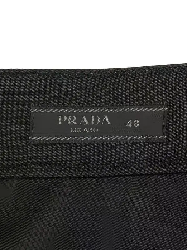 Prada 2000s Logo-plaque Cargo Trousers - Black