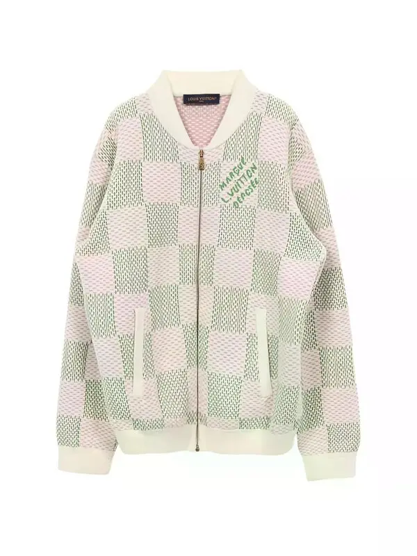 LOUIS VUITTON 2010s Jacquard Zip-up Bomber Jacket