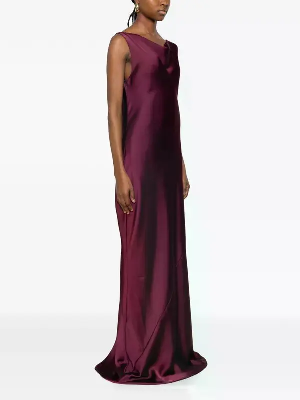 Norma Kamali Cowl-neck Maxi Dress - Purple