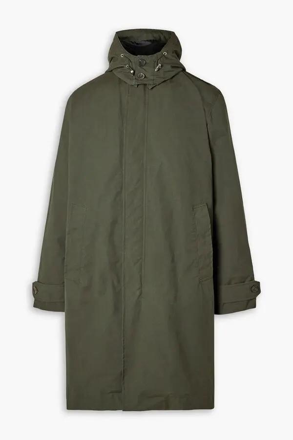 Mr P. Cotton-blend Hooded Parka - Army Green