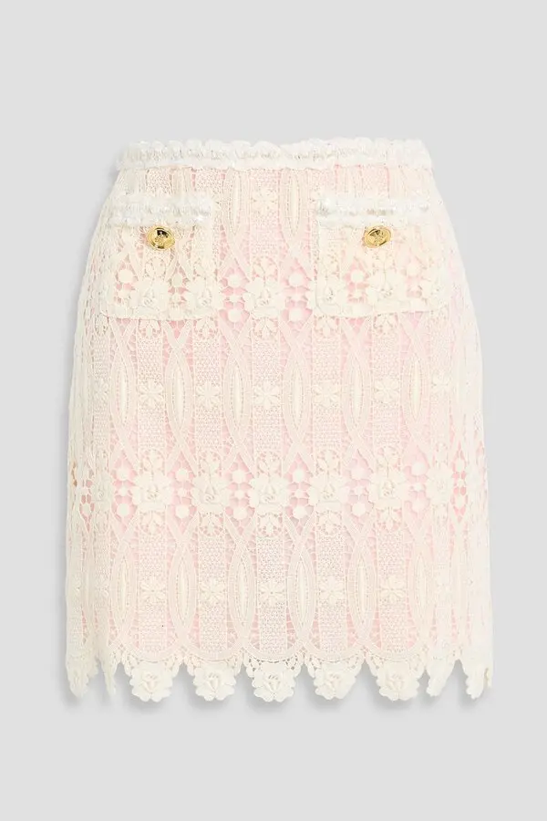 Giambattista Valli Crocheted Lace Mini Skirt