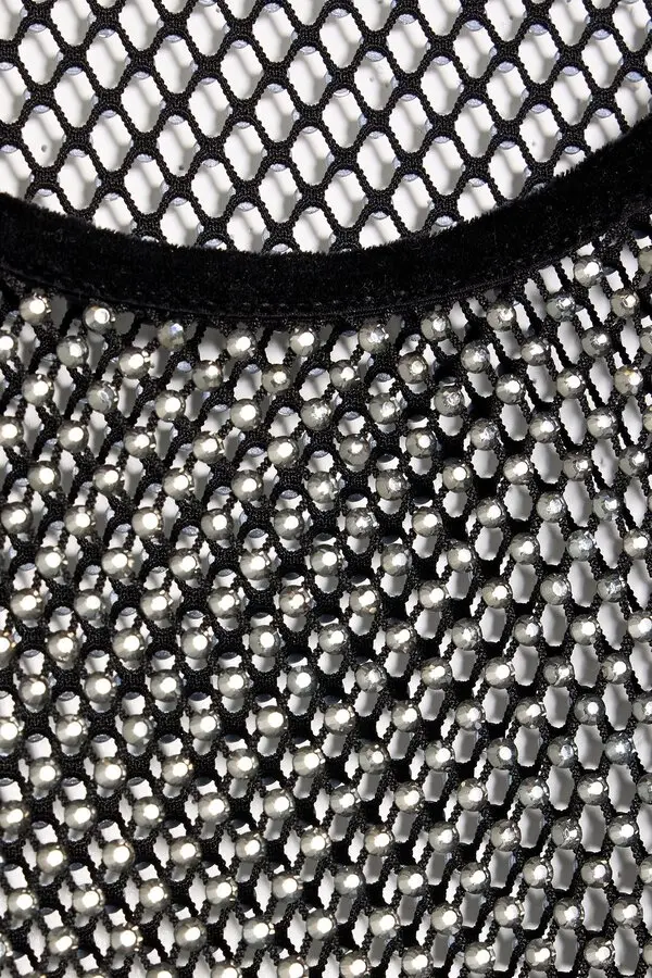 Sportmax Cinese Crystal-embellished Mesh Maxi Dress