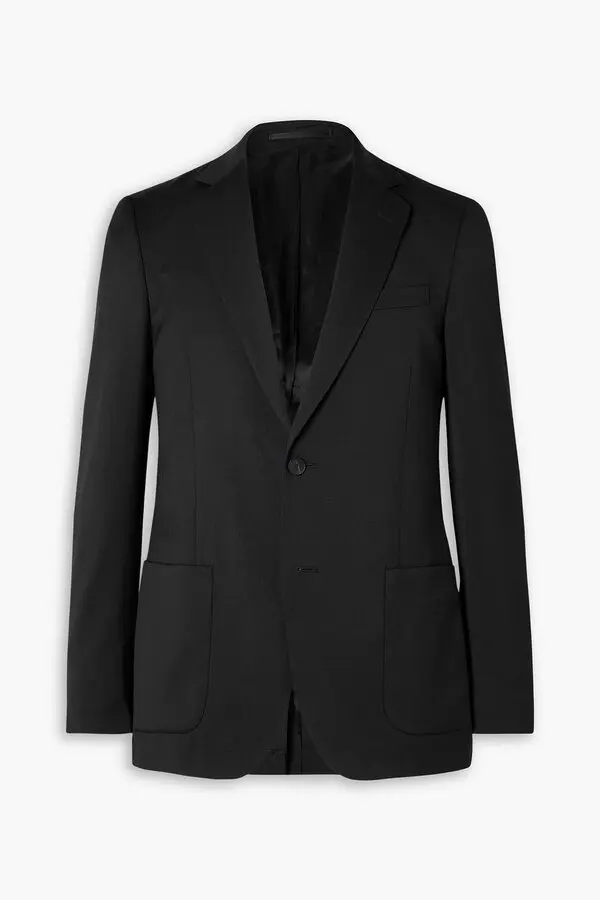 Mr P. Slimfit Wooltwill Suit Jacket - Black