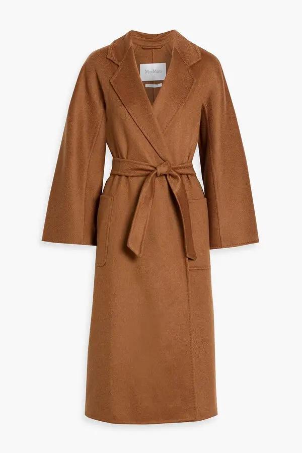 Max Mara Ludmilla Belted Cashmerefelt Coat - Light Brown