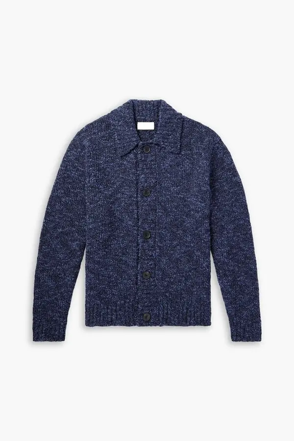 Mr P. Merino Wool-blend Bouclé Cardigan