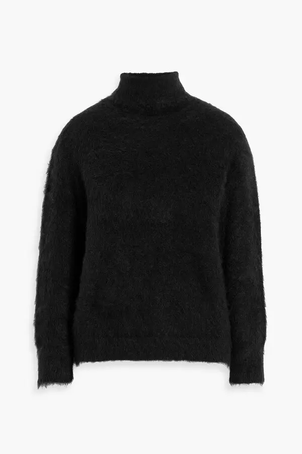 Alberta Ferretti Brushed Mohair-blend Turtleneck Sweater