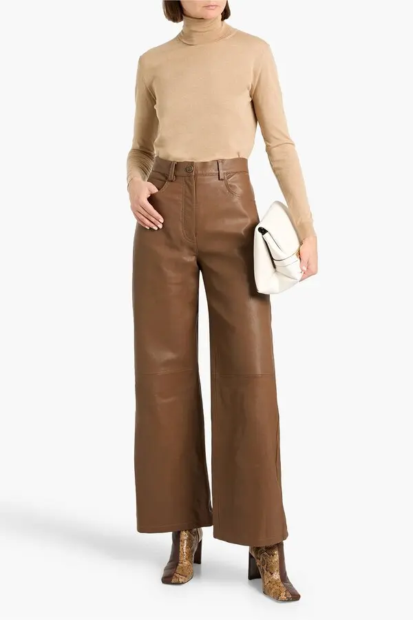 Etro Leather Wide-leg Pants