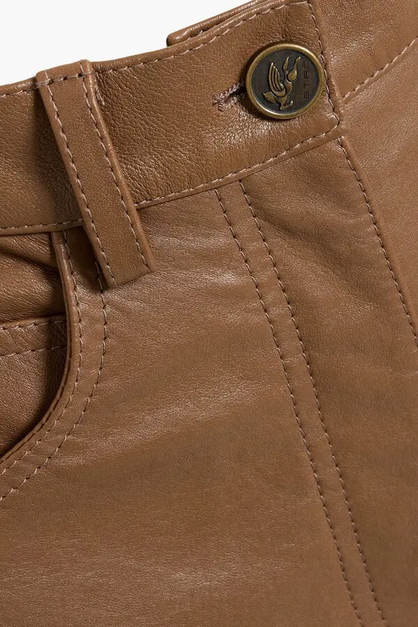 Etro Leather Wide-leg Pants