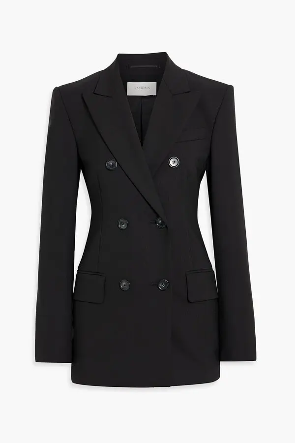 Sportmax Gelly Double-breasted Wool-crepe Blazer