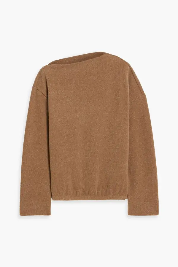 Max Mara Wool And Cashmere-blend Draped Sweater