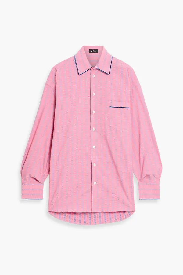 Etro Oversized Cotton-jacquard Shirt