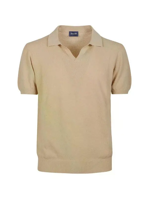DRUMOHR Wingtip-collar T-shirt - Neutrals
