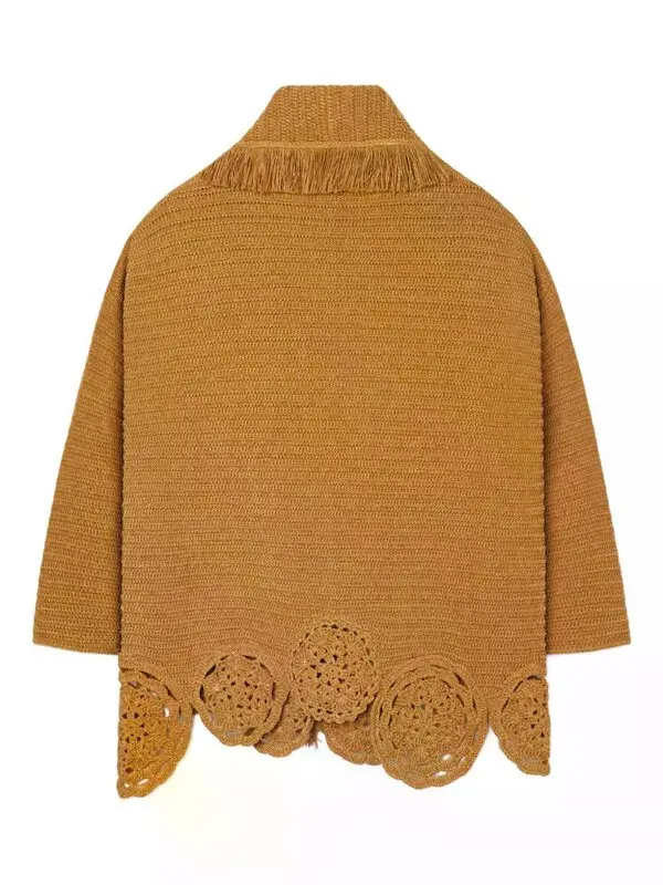 Alanui Island Memories Fringed Cardigan-coat - Brown