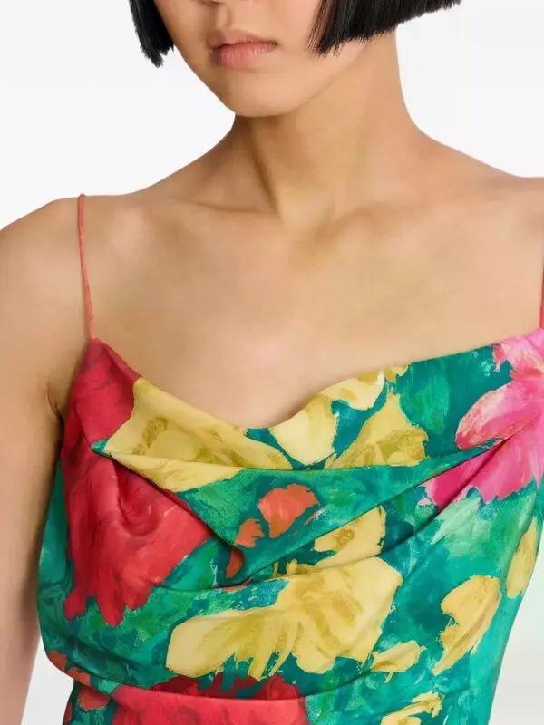 Balmain Floral Print Tank Top