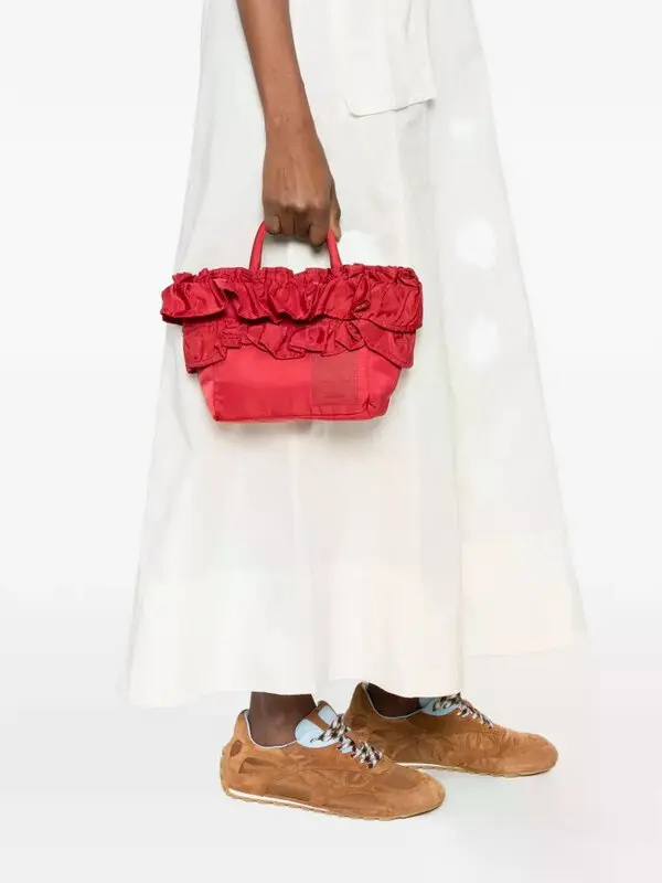 GANNI Tote Bag With Ruffle Detail