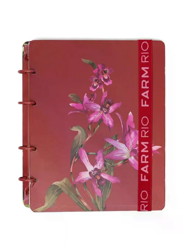 Farm Rio Tropical Garden Notebook - Red