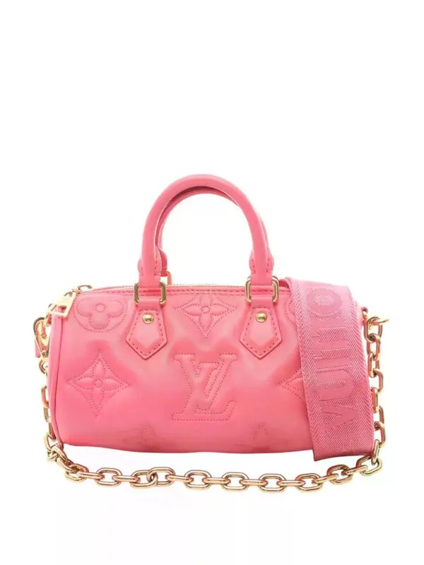 LOUIS VUITTON 2021-2026 Monogram Bubblegram Papillon Bb Satchel - Pink