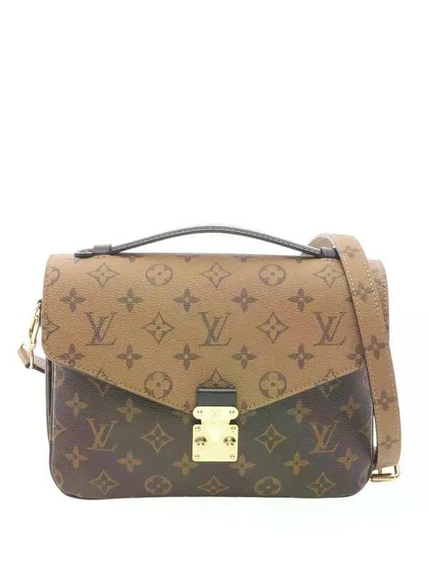 LOUIS VUITTON Monogram Reverse Pochette Metis Satchel 2021-2026 - Brown