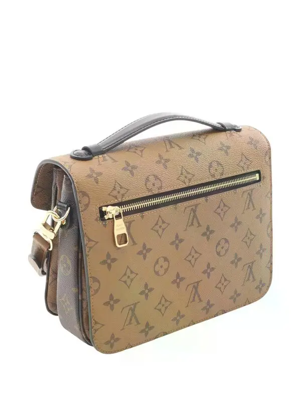 LOUIS VUITTON Monogram Reverse Pochette Metis Satchel 2021-2026 - Brown
