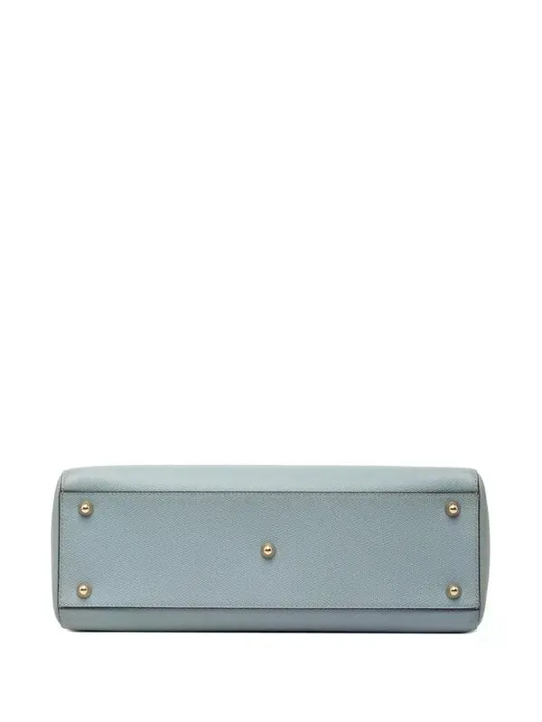 Dior 2018 Large Grained Calfskin Lady Satchel - Blue