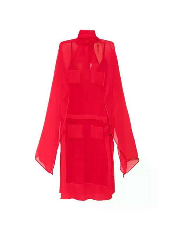 N°21 Pocket Tie Detail Dress - Red