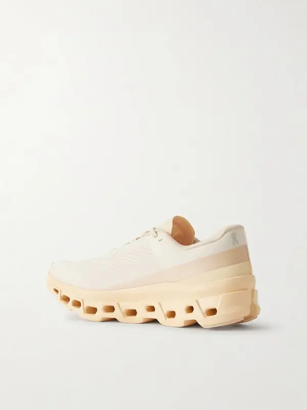 On Cloudmonster 1 Rubber-trimmed Mesh Sneakers - Neutrals