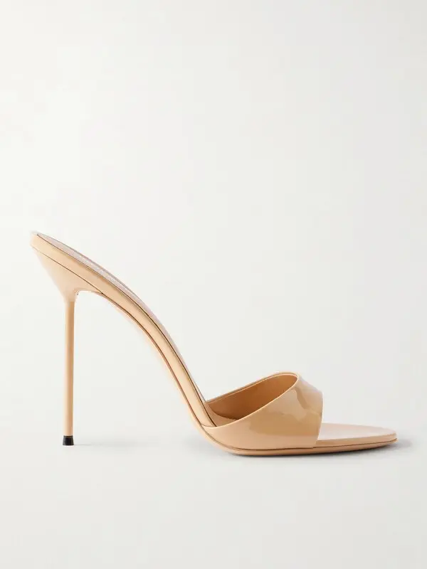 Paris Texas Lidia 105 Patent Leather Mules - Neutrals
