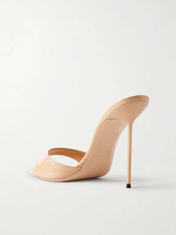 Paris Texas Lidia 105 Patent Leather Mules - Neutrals