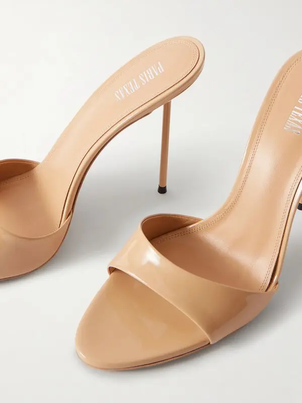 Paris Texas Lidia 105 Patent Leather Mules - Neutrals