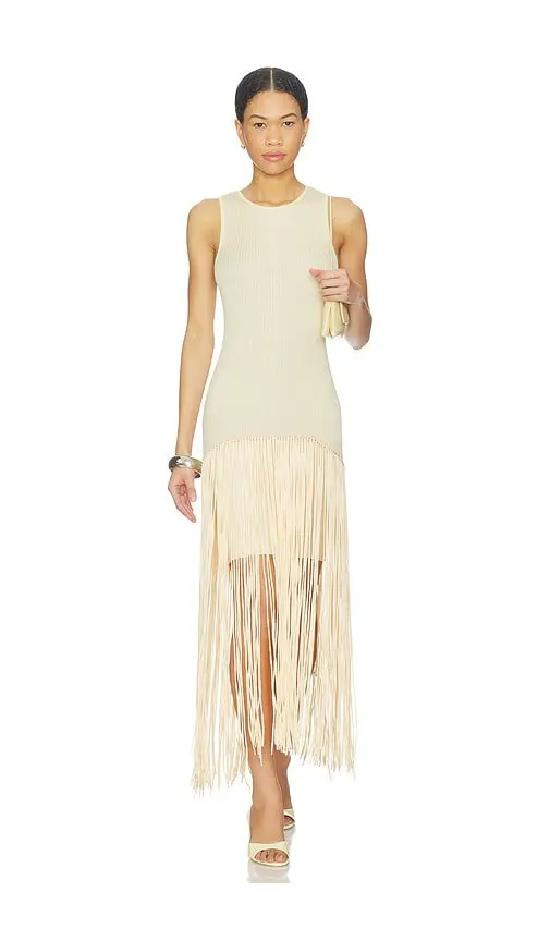 LAMARQUE Adelita Fringe Dress - Yellow