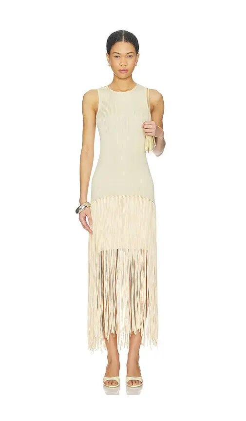 LAMARQUE Adelita Fringe Dress - Yellow
