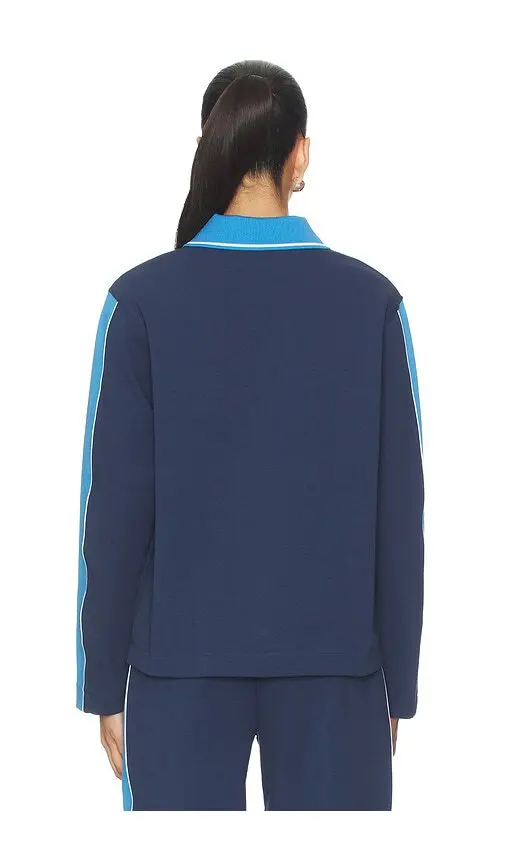 Casablanca Punto Polo Collared Sweatshirt - Navy