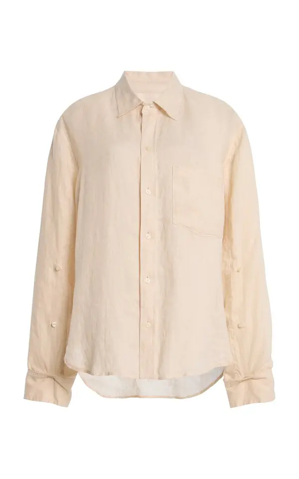 Citizens Of Humanity Kayla Shrunken Linen Shirt - Neutral