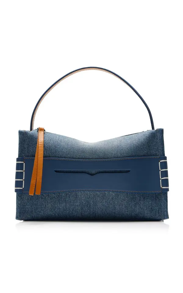 JW Anderson Loafer Denim Shoulder Bag - Blue